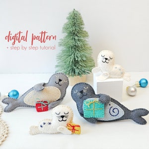 DIY Felt Seal Sewing Pattern. PDF & SVG Seal Pattern. Hand Embroidered ...