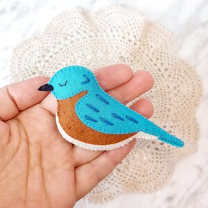 Felt Bluebird Sewing Pattern - PDF and SVG Files. Embroidered Felt Bird ...