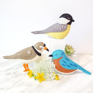 Felt Chickadee Pattern - PDF and SVG Instant Download. Embroidered Felt ...