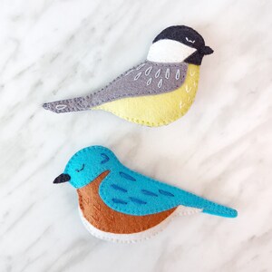 Felt Bluebird Sewing Pattern - PDF and SVG Files. Embroidered Felt Bird ...