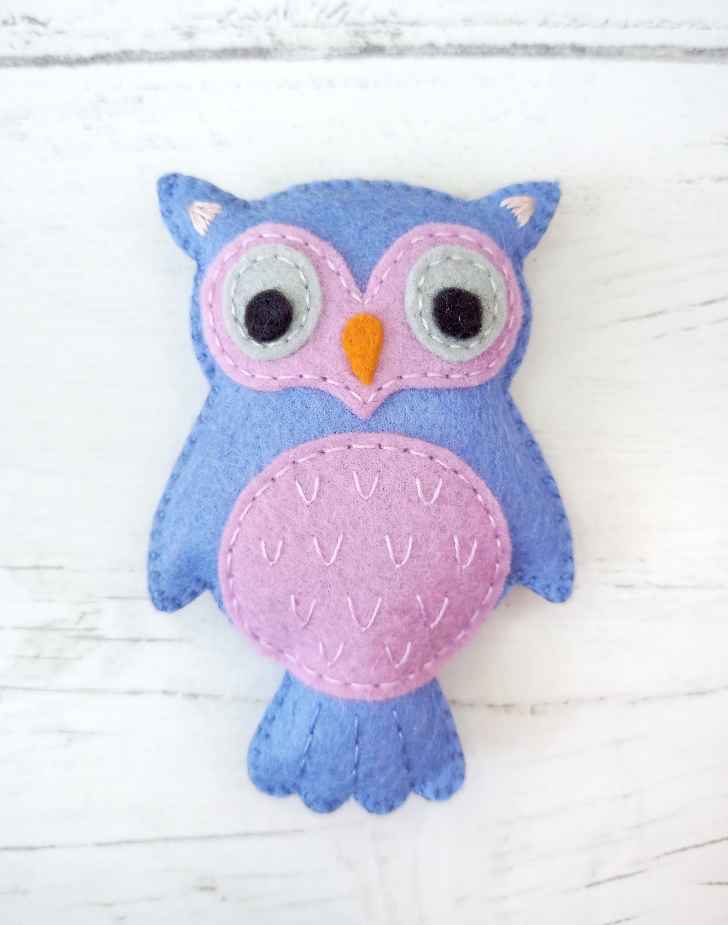 PDF Pattern - Felt Owl Stuffed Animal Sewing Pattern. Felt Woodland ...