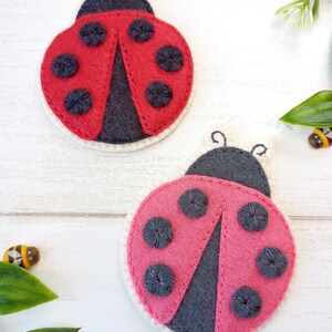 Felt Hand Sewing Pattern PDF, Embroidered Ladybug Pattern, Felt Bug ...