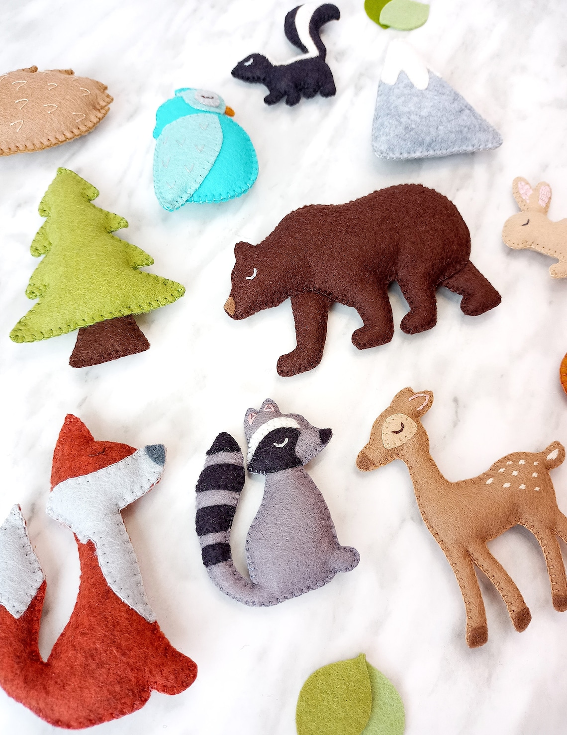 PDF & SVG Pattern Set 11 Felt Woodland Animals Felt Forest - Etsy