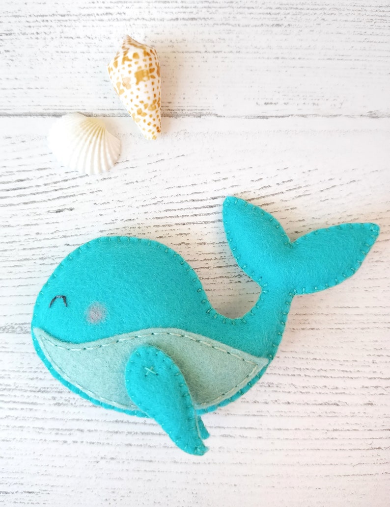 PDF Felt Pattern - Whale Plushie Pattern. Felt Animal Sewing Pattern ...
