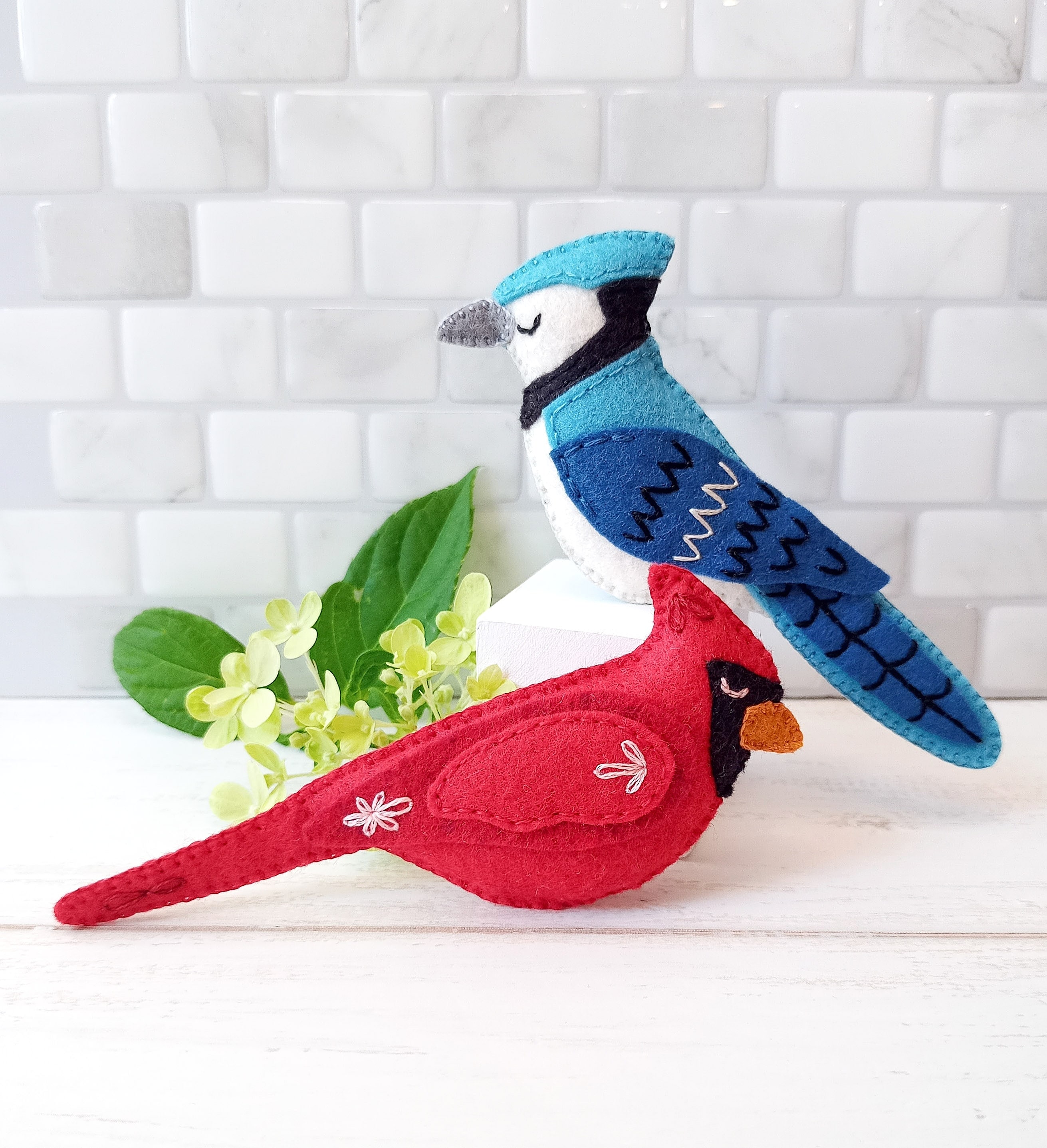 Cardinal Sewing Pattern PDF Felt Red Bird SVG Instant - Etsy Canada