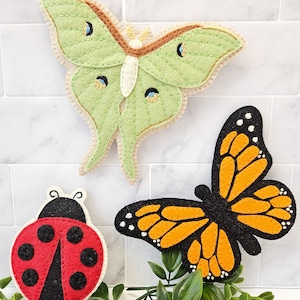 Felt Luna Moth Sewing Pattern - PDF & SVG Moth Pattern. Hand ...