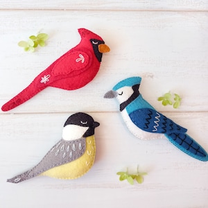 Set of 5 Felt Bird Patterns, PDF Sewing Pattern Set, Printable ...