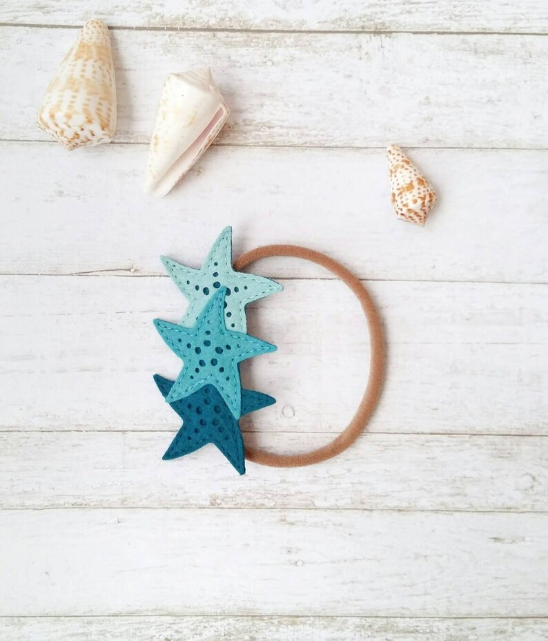 Teal Felt Headband. Felt Starfish Headband. Nautical Hair - Etsy