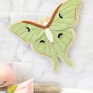 Felt Luna Moth Sewing Pattern - PDF & SVG Moth Pattern. Hand ...
