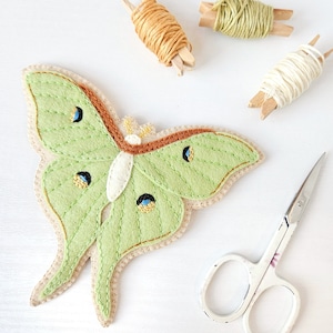 Felt Luna Moth Sewing Pattern - PDF & SVG Moth Pattern. Hand ...
