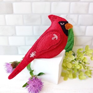 Cardinal Sewing Pattern PDF, Felt Red Bird SVG Instant Download Pattern ...