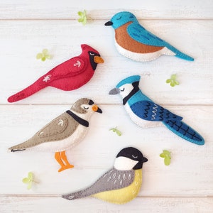 Set of 5 Felt Bird Patterns, PDF Sewing Pattern Set, Printable ...