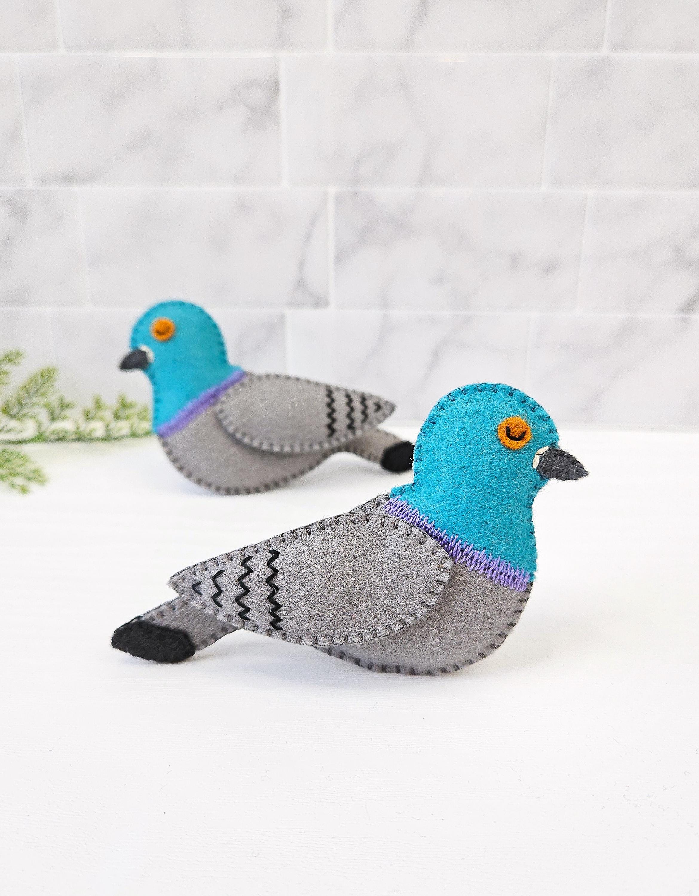 Felt Pigeon Sewing Pattern PDF, Easy Bird Ornament DIY, Felt Bird SVG ...