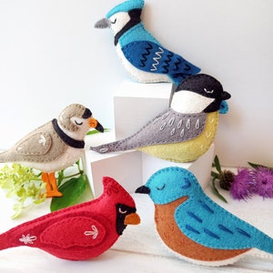 Set of 5 Felt Bird Patterns, PDF Sewing Pattern Set, Printable ...