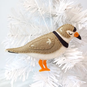 PDF Pattern - Felt Piping Plover, Felt Bird Pattern, Bird Ornament SVG ...