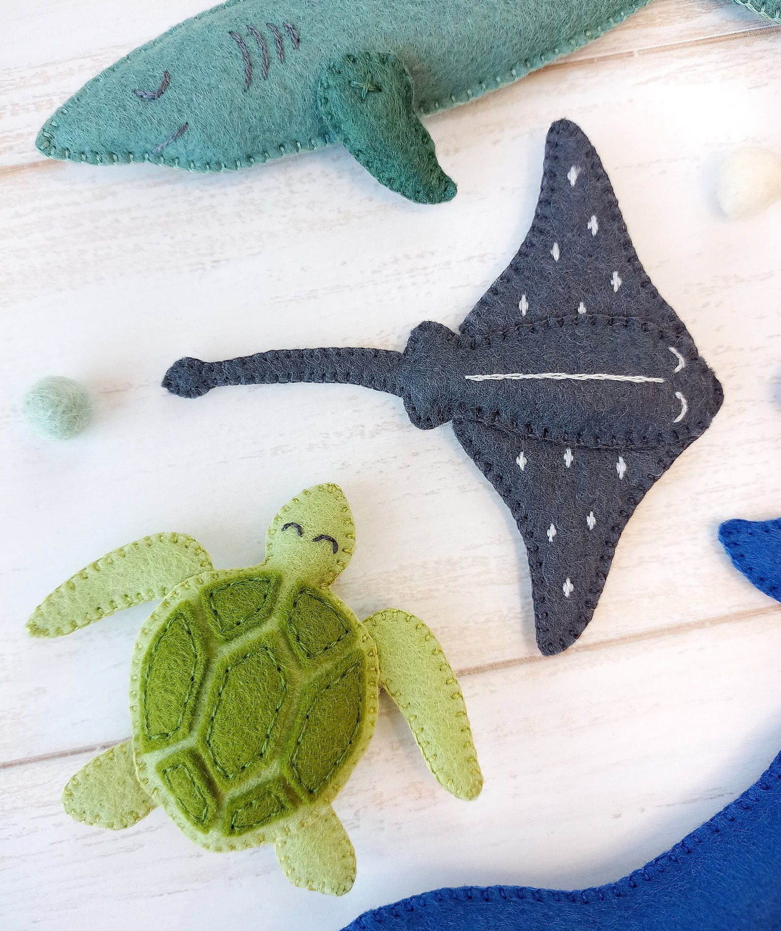 Felt Ocean Animal Patterns PDF & SVG, Sea Creatures Digital Download ...