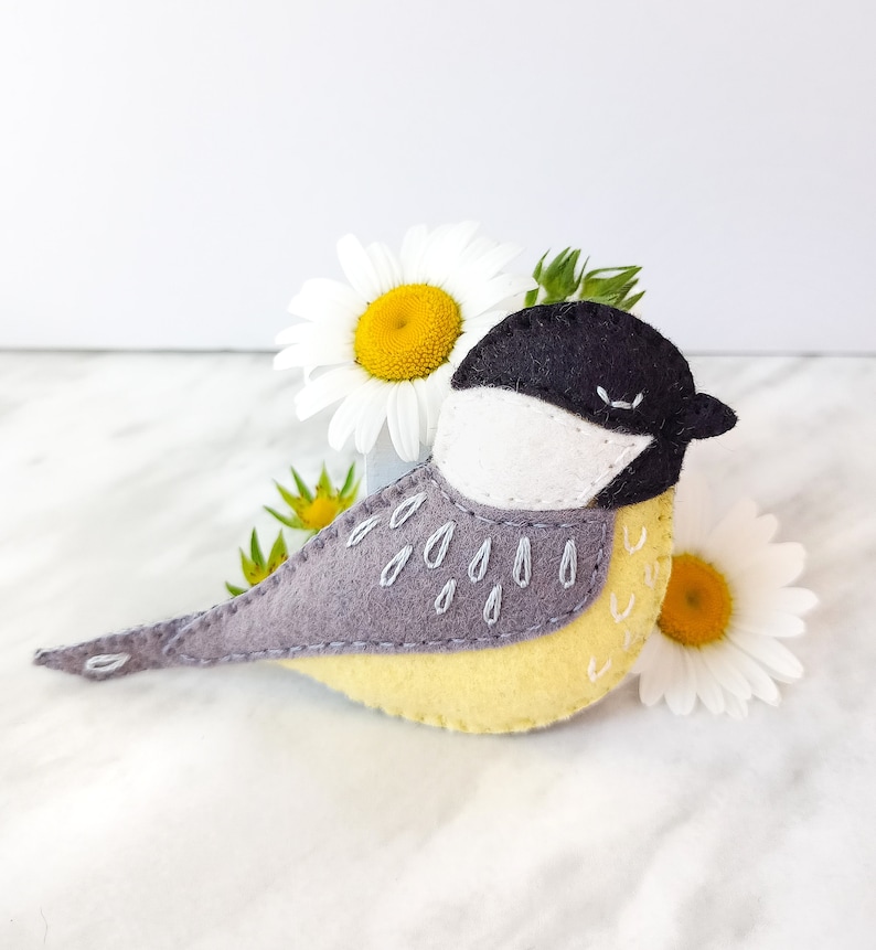 Felt Pattern Set of 3 Birds DIY Embroidered Felt Bird | Etsy