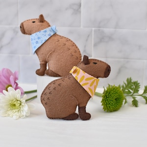 Felt Capybara Sewing Pattern PDF, Easy Felt Animal DIY, Capybara ...
