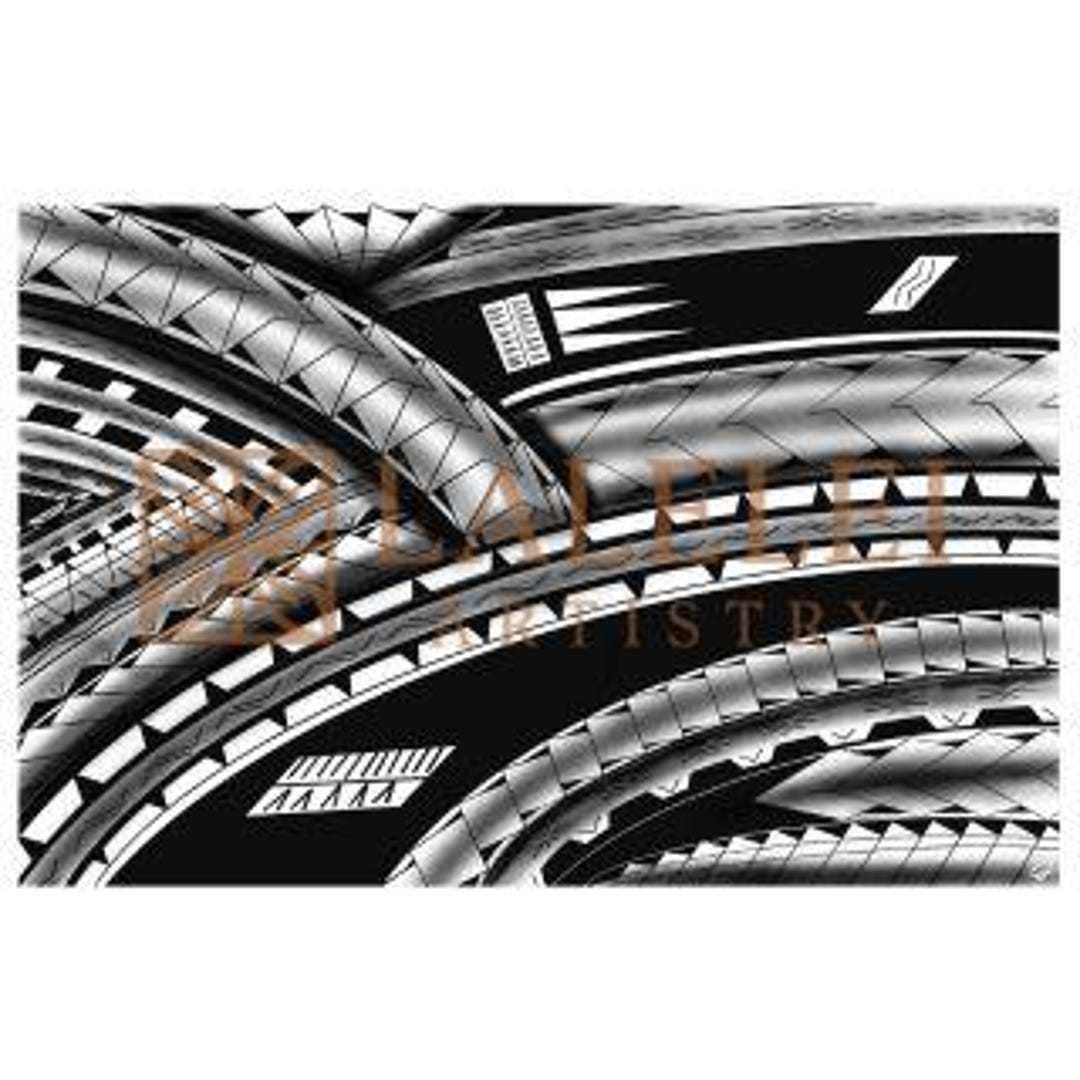 Polynesian Motifs Design Art Print | Flowing Tribal Design | Modern ...