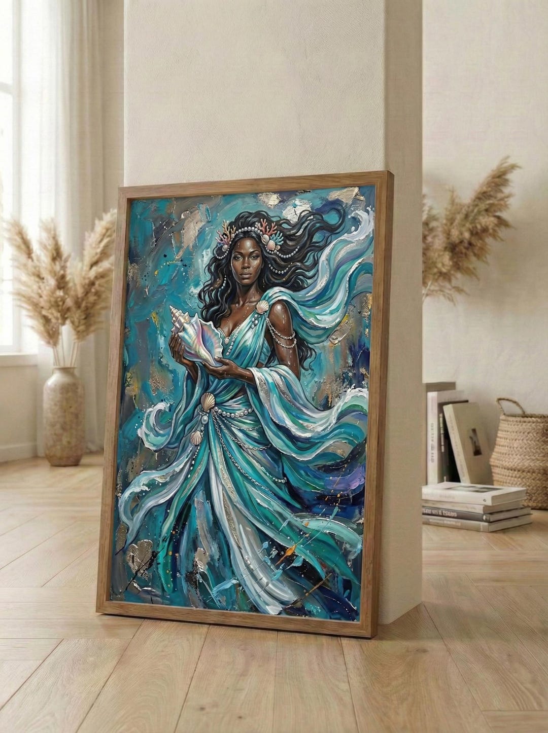 Yemanjá Art Print | Orisha of the Sea Poster | Afro-brazilian Goddess ...