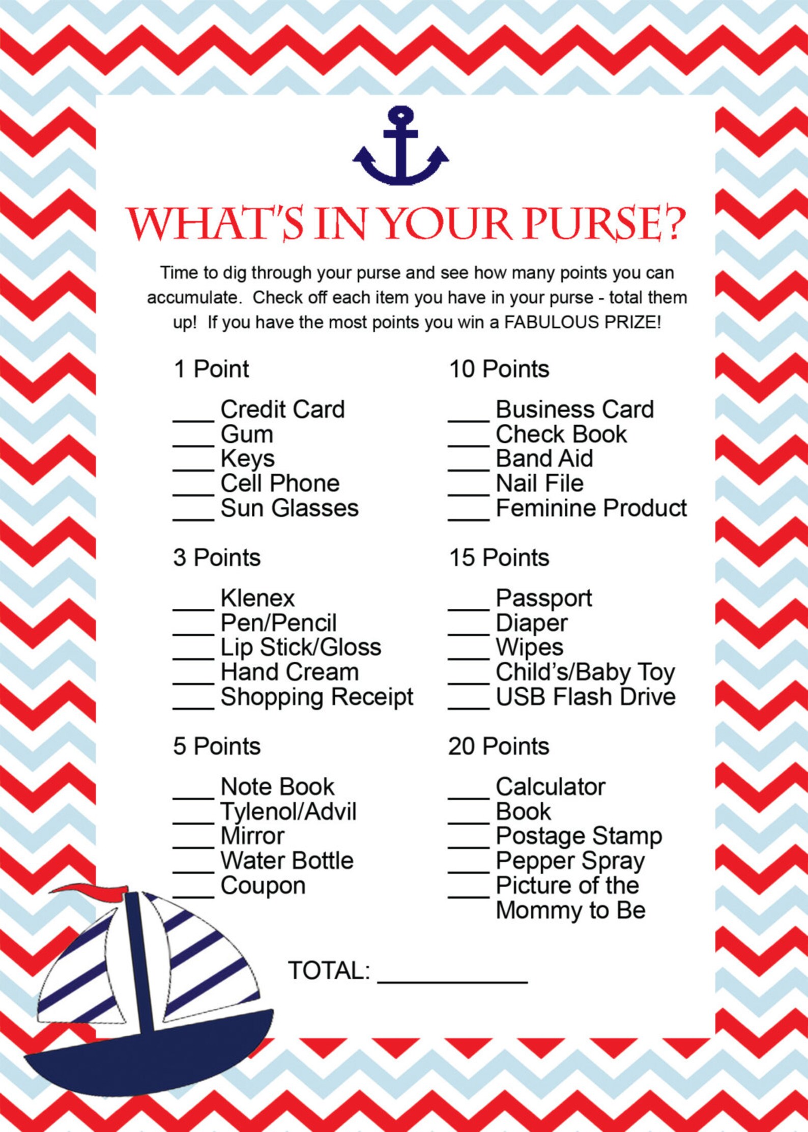 Nautical Baby Shower Games INSTANT DOWNLOAD Printable DIY | Etsy