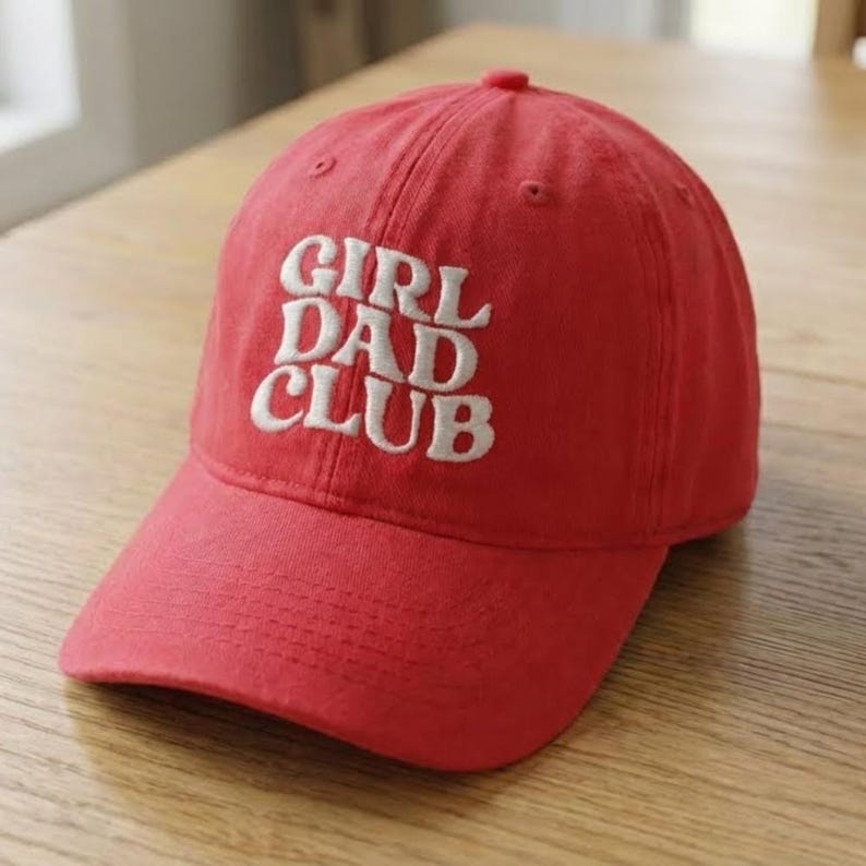 Girl Dad Club Embroidered Hat, Washed Cotton Twill - Etsy