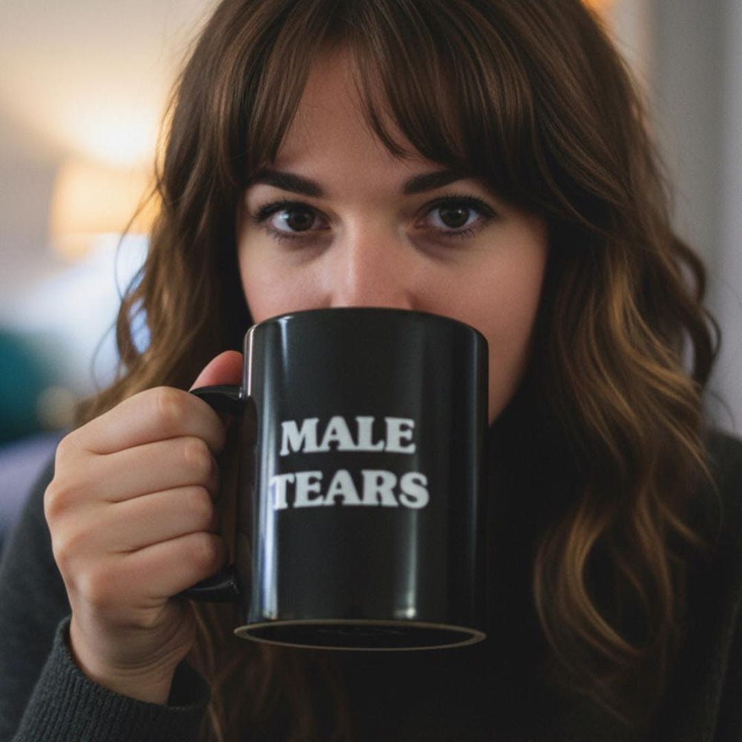 Custom Text Colors - Male Tears Double Sided Ceramic Mug | Funny ...