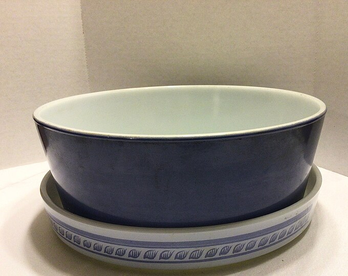 Pyrex Brittany Blue Casserole 485-B, Tart/quiche Pan 486-B - Etsy