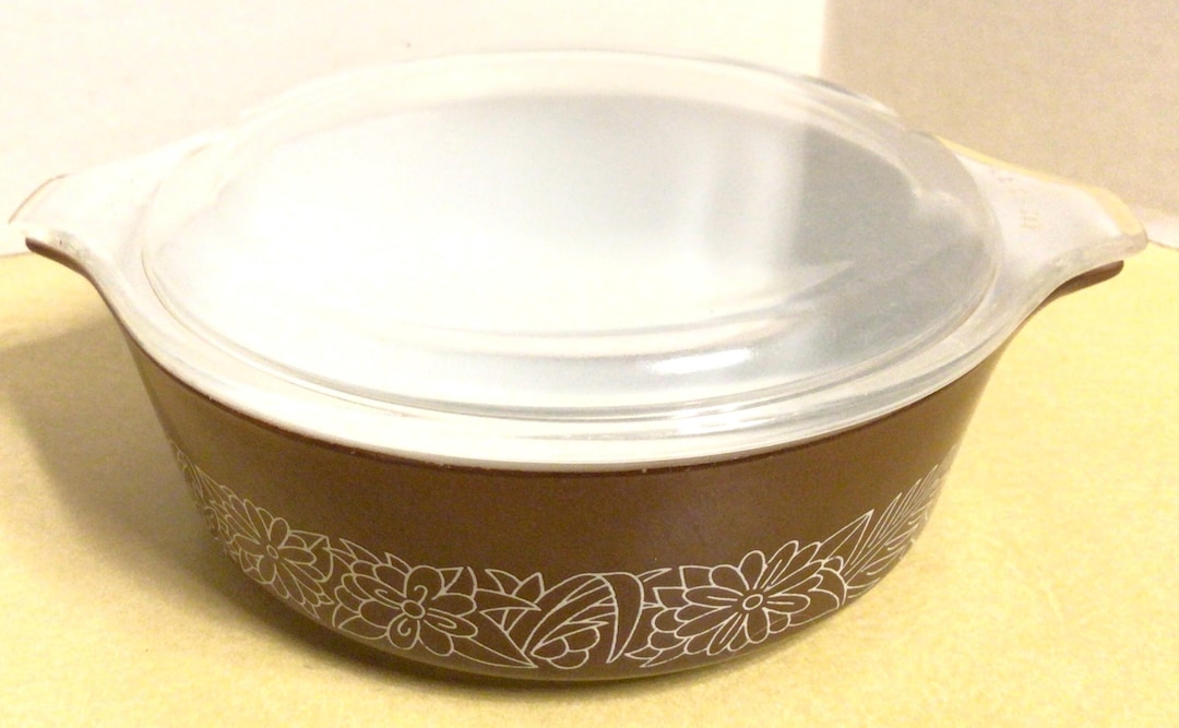 MCM Pyrex Casserole and Lid,pyrex Woodland, Casserole and Lid 1 Quart ...