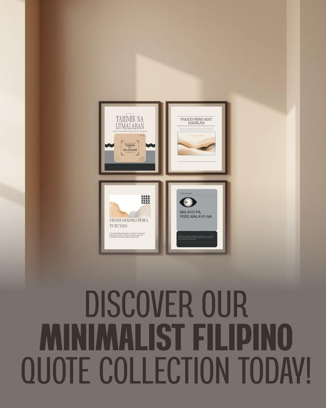 Filipino Wall Art Printable – Minimalist Tagalog Quote Poster Bundle ...