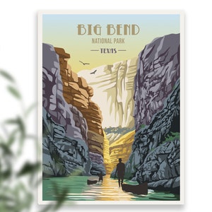 Big Bend National Park Poster, National Park Poster, National Park Art ...