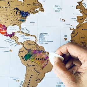 Scratch off World Map, World Map Poster, Watercolor World Map, Scratch ...