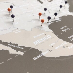 World Map Pin Board, World Map Wall Art, Push Pin Map, Custom Map Print ...