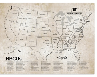 Hbcus Map - Etsy