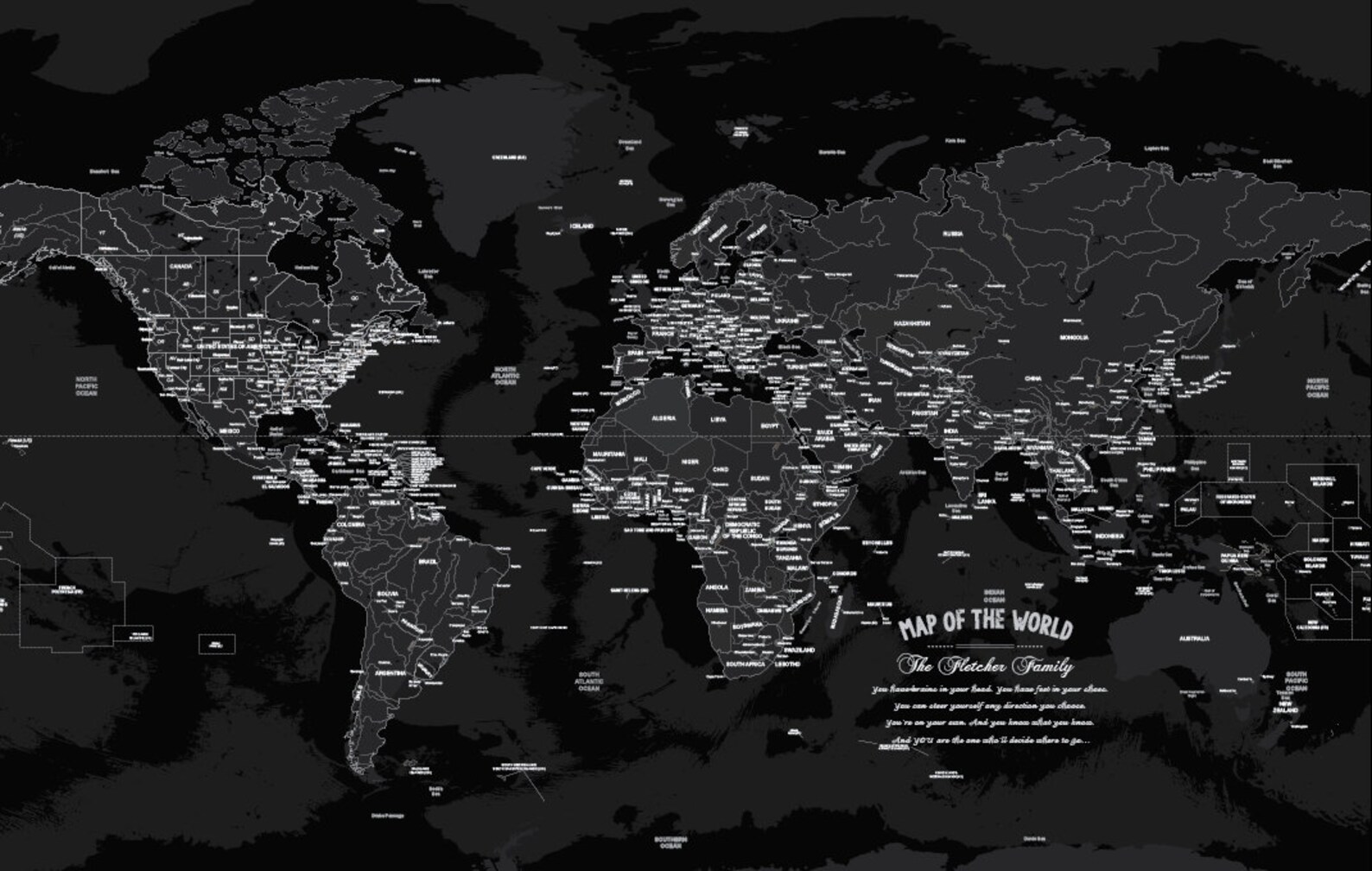 Push Pin Travel Map Framed Push Pin Map Black and White Map | Etsy