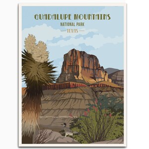 Guadalupe Mountain National Park Poster National Park Poster - Etsy