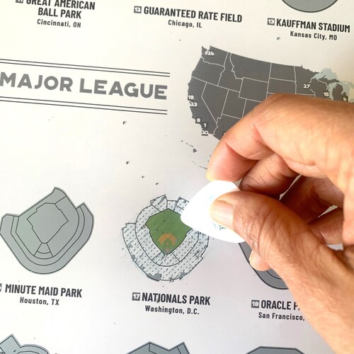 Major League Ballparks Scratch-off Poster Baseball Stadium | Etsy