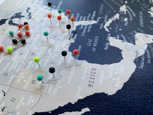 Extra Large World Map Push Pin Minimalist Personalized - Etsy Canada