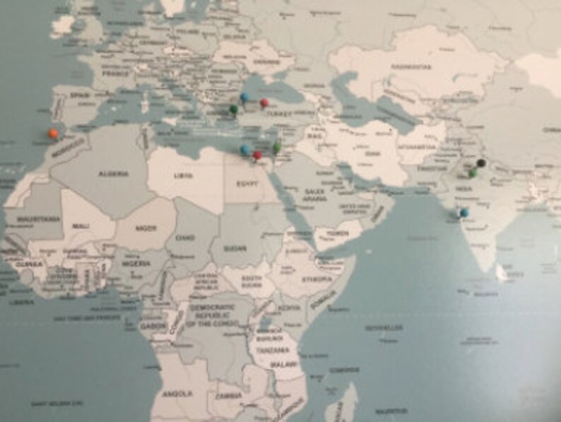 Gift for Dad Map Gift for Parent Map With Compass World | Etsy