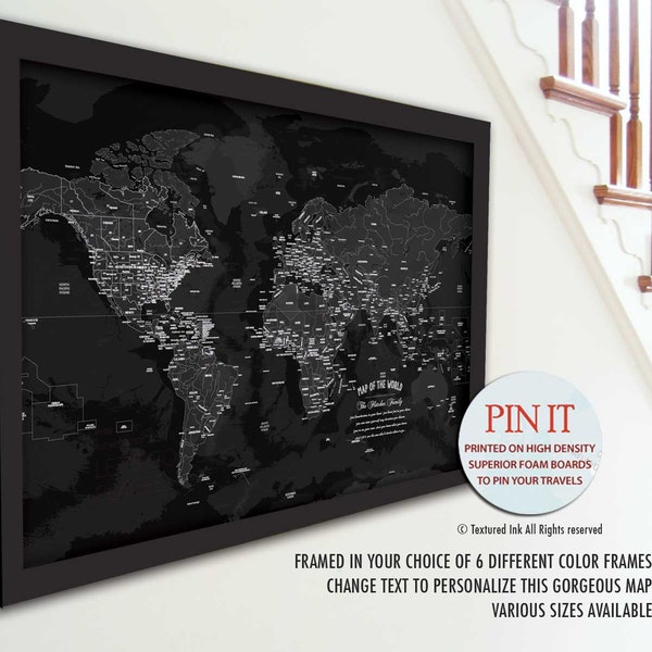 Framed Map - Etsy