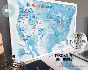 Wisconsin Ski Resorts Map 11x14 Print - Etsy