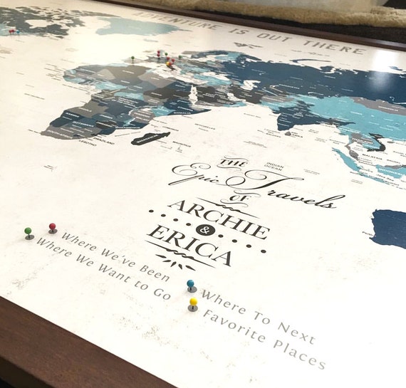 Push Pin World Map Push Pin Map Map Push Pin Modern Map - Etsy