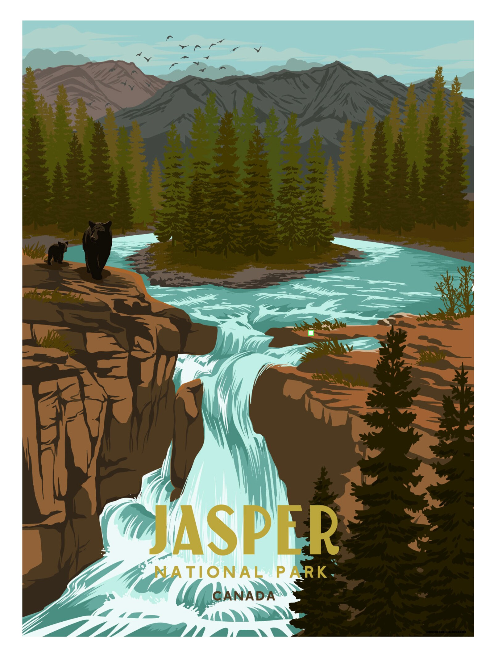 Jasper National Park Poster National Park of Canada Banff | Etsy