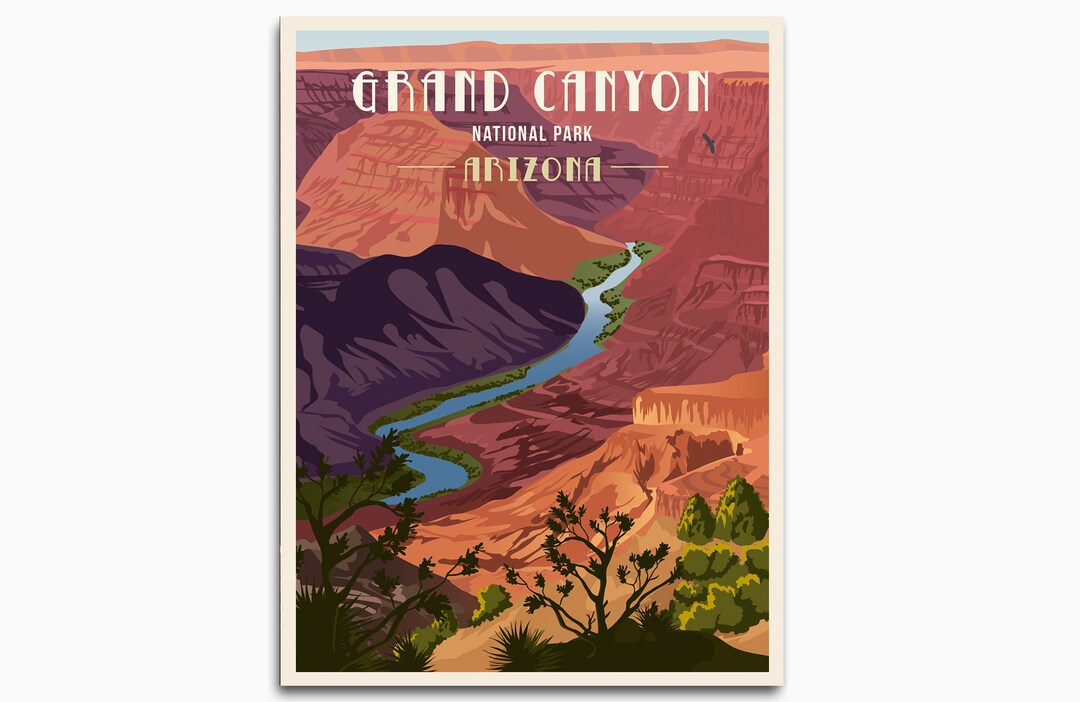 Grand Canyon National Park Poster, National Parks, National Park Art ...