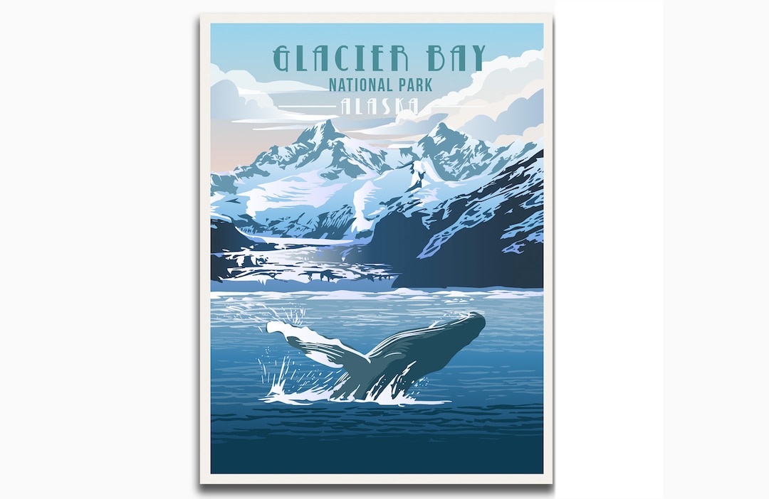Glacier Bay National Park Poster, Alaska National Parks, National Park ...