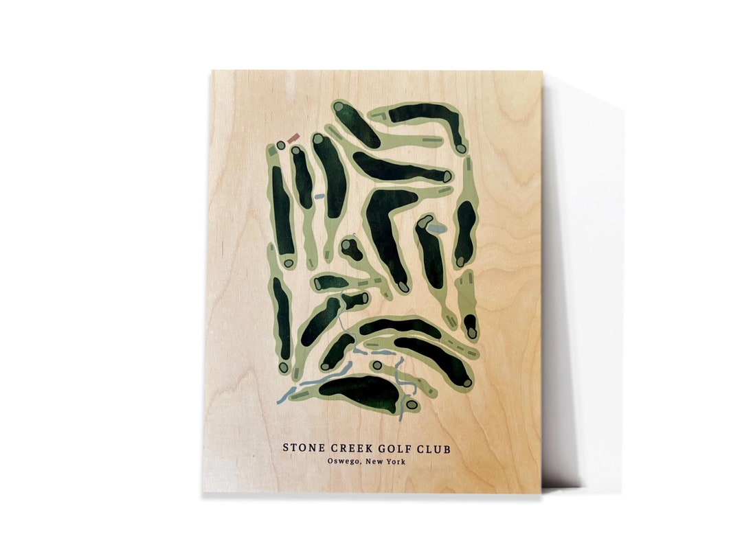 Personalized Golf Course Map: Printed on Recycled Wood - Etsy