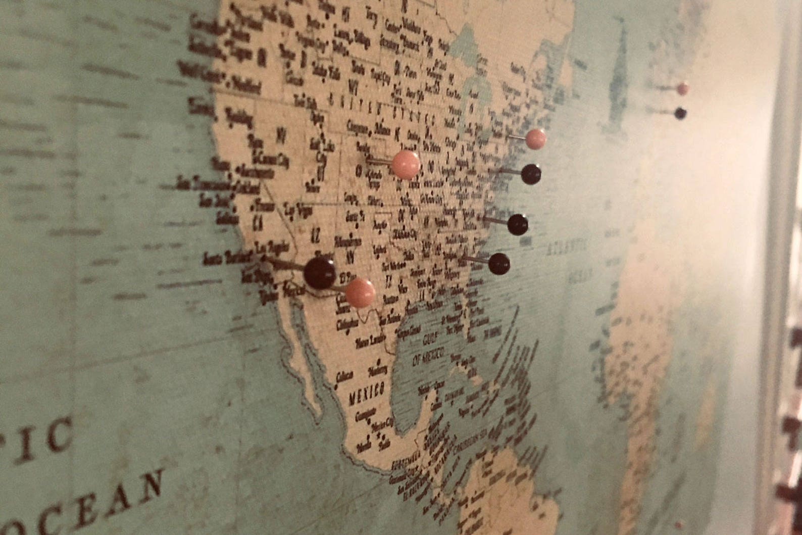 World Map With Countries World Map Canvas Push Pin Canvas - Etsy