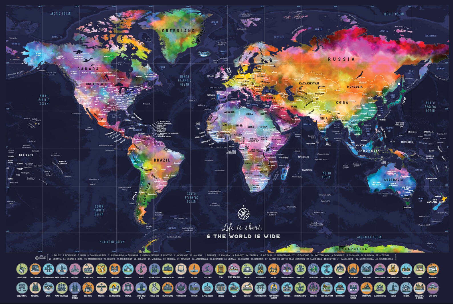 World Map Scratch Off Scratch off World Map Scratch off - Etsy