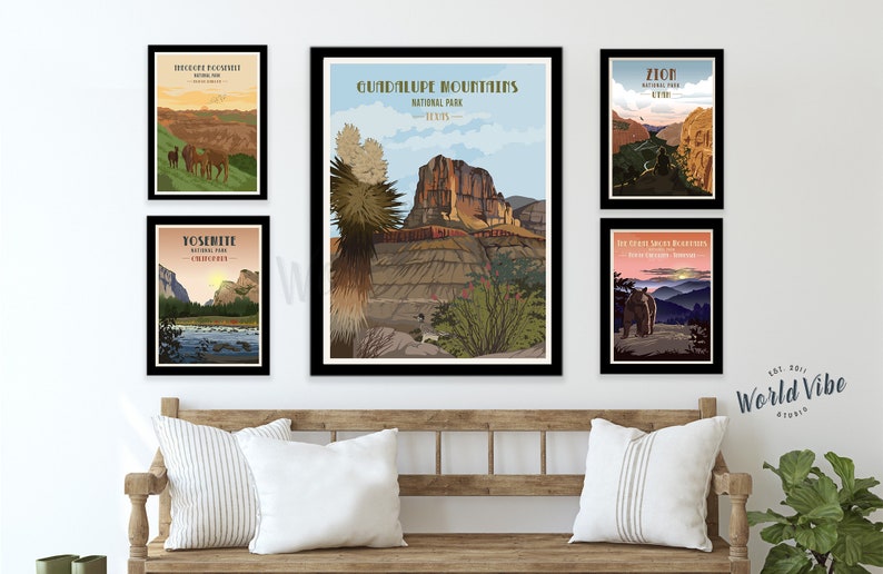 Guadalupe Mountain National Park Poster National Park Poster | Etsy