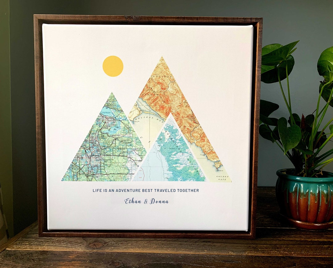 Engagement Gift for Him, Custom Map Gift, Custom City Map, Custom Map ...